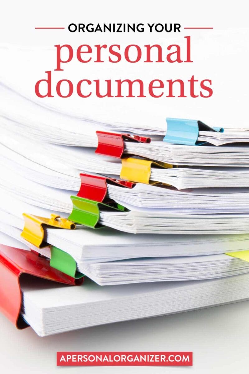 Organizing Your Personal Document Container